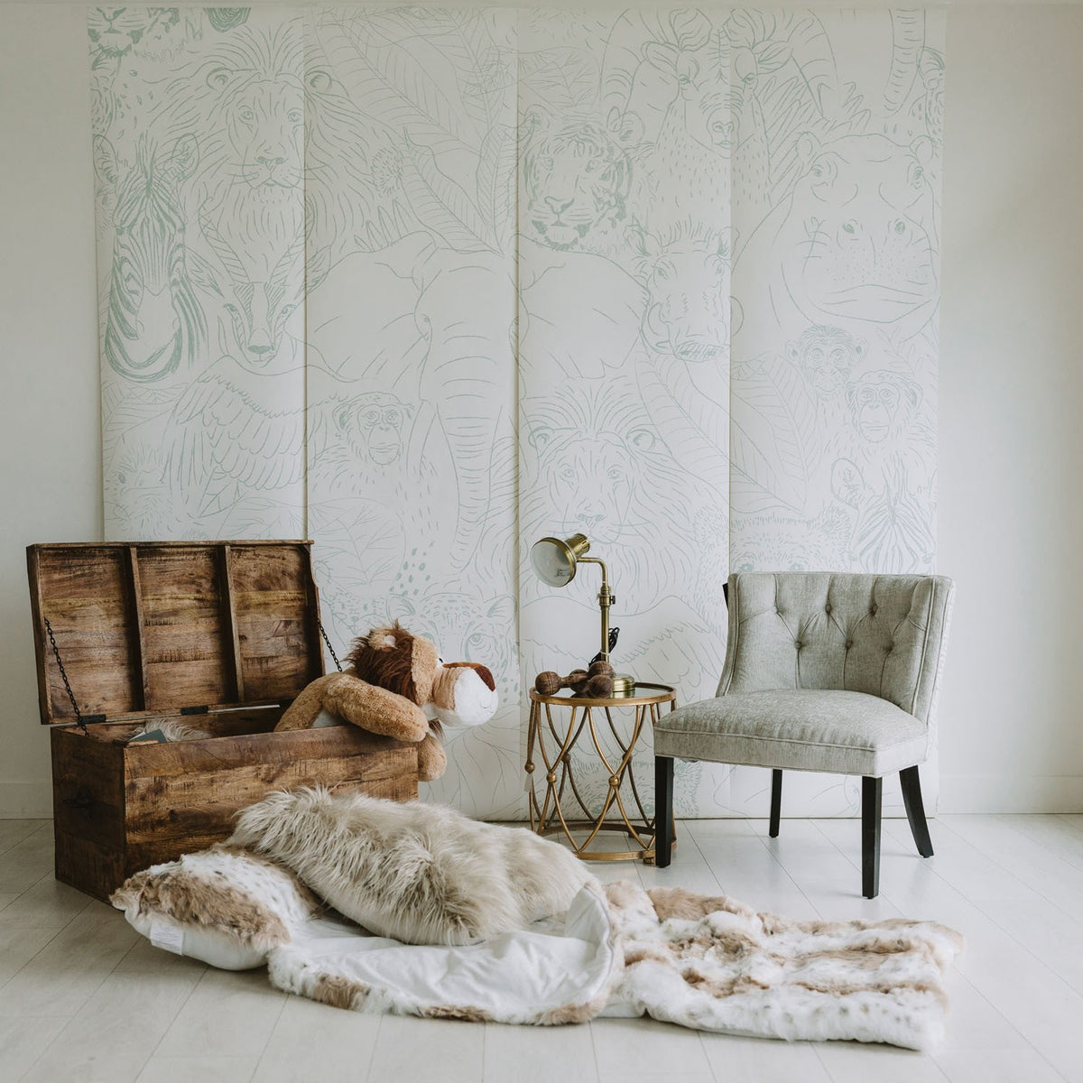 Bring the Wild Home! Safari-Inspired Wall Mural for Animal Lovers – Anewall
